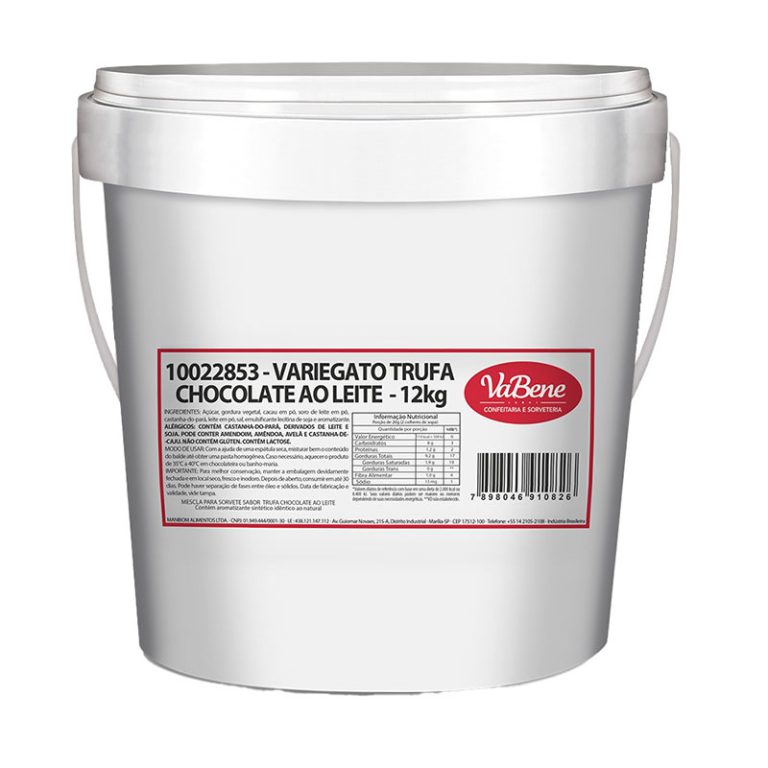 VARIEGATO TRUFA CHOCOLATE AO LEITE VABENE 12KG – S.A. Alimentos