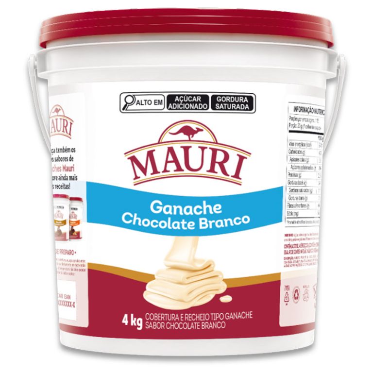 COBERTURA GANACHE BRANCO MAURI 4KG – S.A. Alimentos
