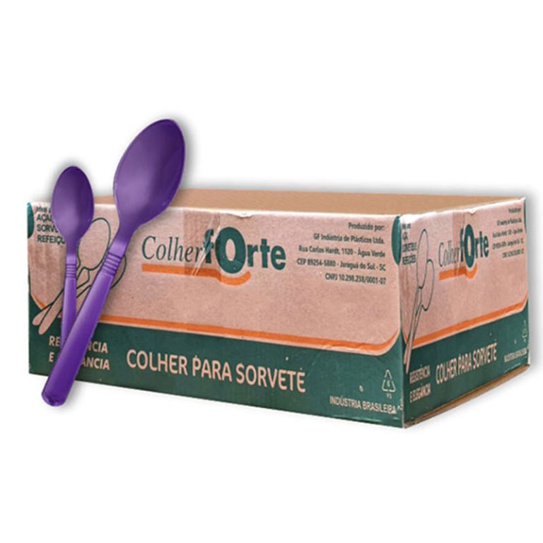 COLHER AÇAÍ COL FORTE COM 1.000UN 12CM ROXA – S.A. Alimentos