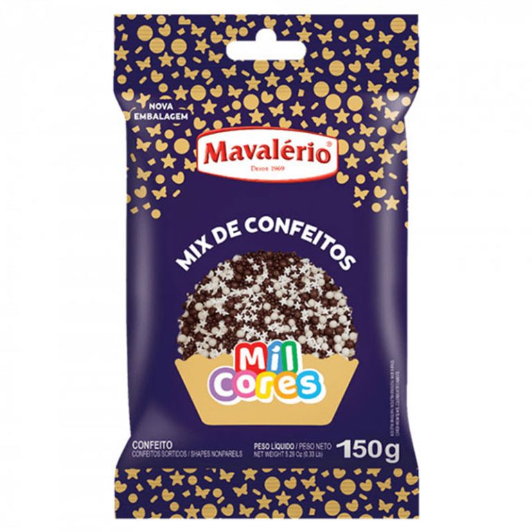 CONFEITO MAVALÉRIO MIX CONFEITO ESTRELA MARROM 150G – S.A. Alimentos