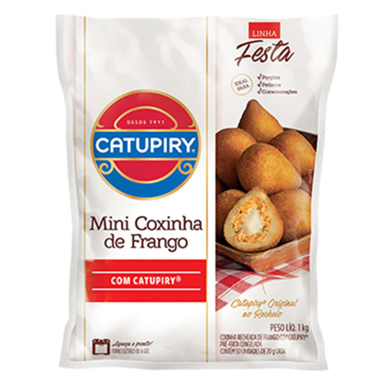 MINI COXINHA FRANGO COM RECHEIO CATUPIRY 1KG – S.A. Alimentos