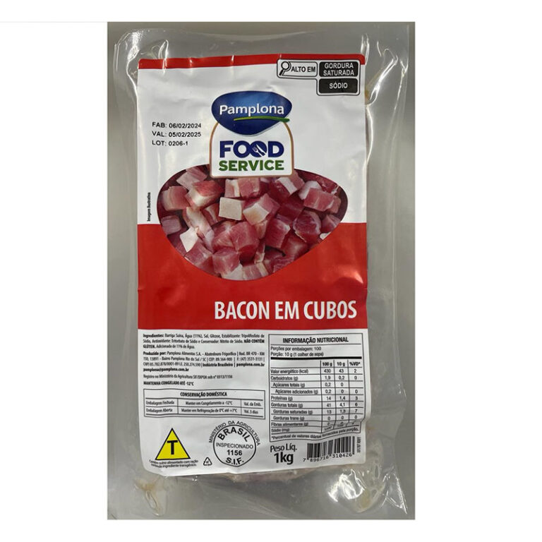 BACON CUBOS CONGELADO PAMPLONA 1,0KG – S.A. Alimentos